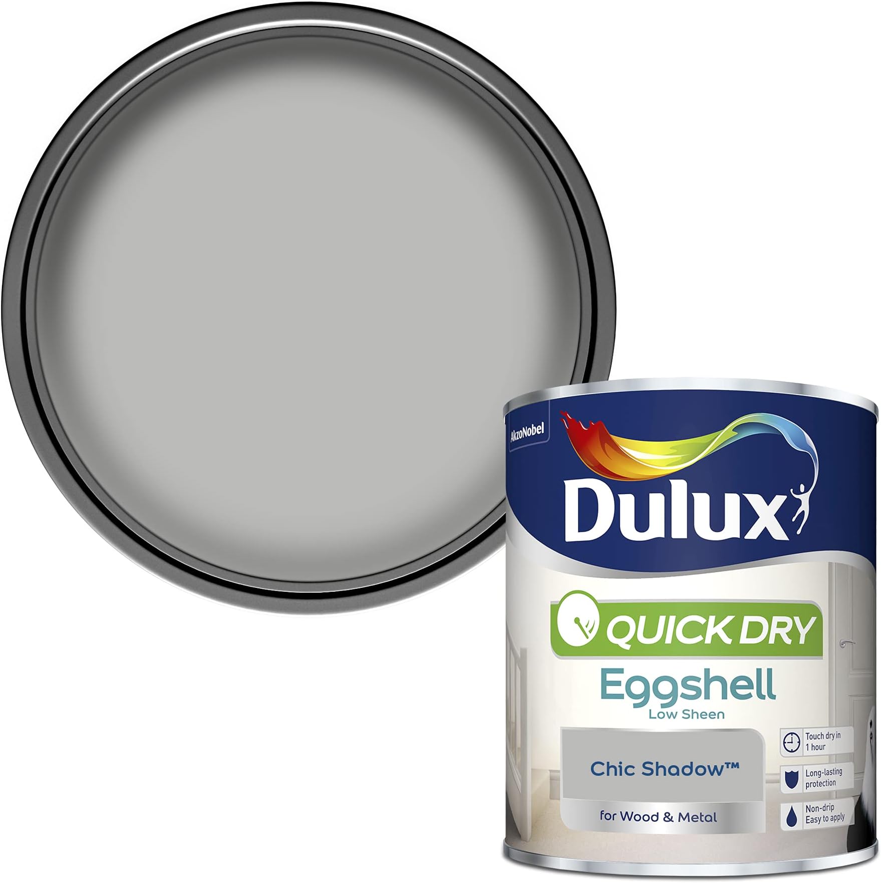 dulux quick dry eggshell black 750ml : Amazon.co.uk: DIY & Tools