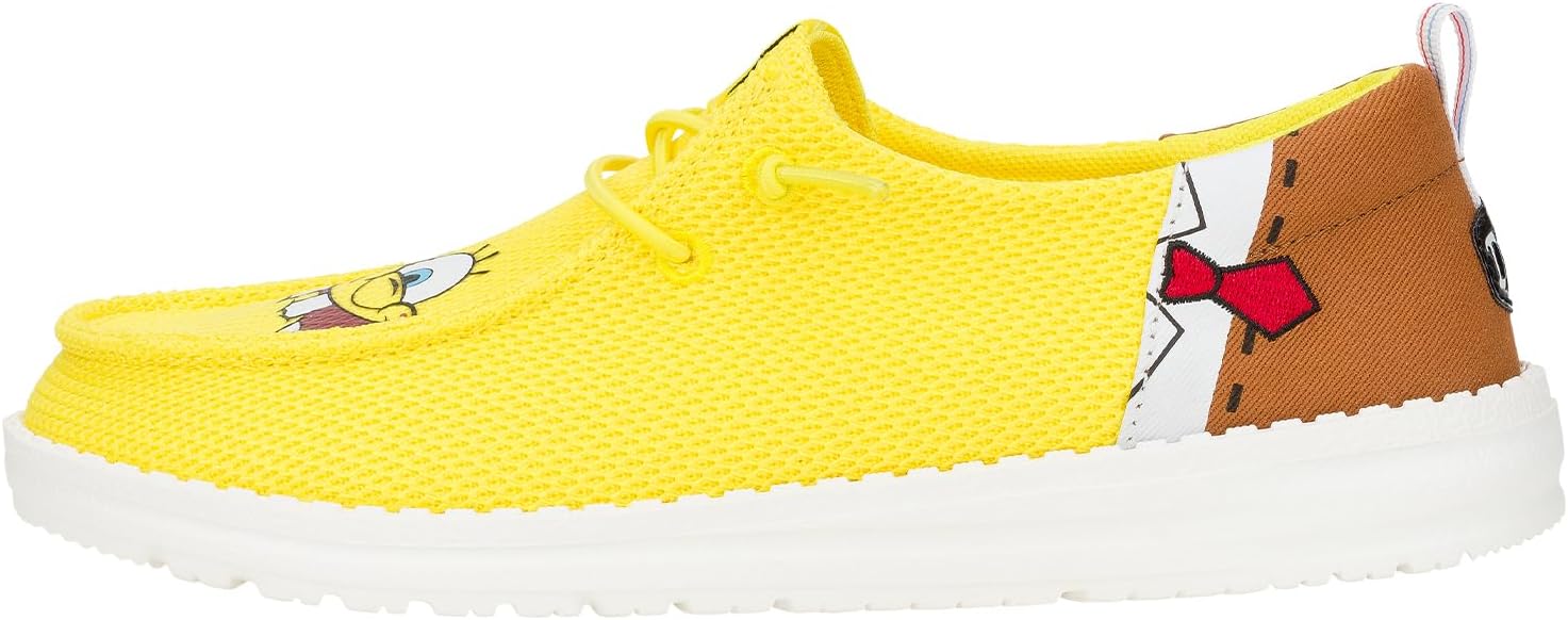 Amazon.com | HEYDUDE Wendy Funk Spongebob - Brown/Yellow | Loafers ...