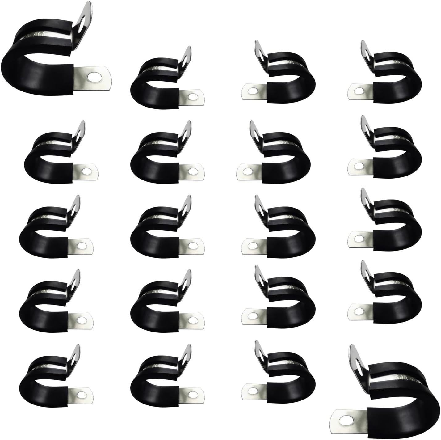 PADTON 12 Pack 2 Inch Stainless Steel Cable Clamps, Metal Pipe Clamps ...