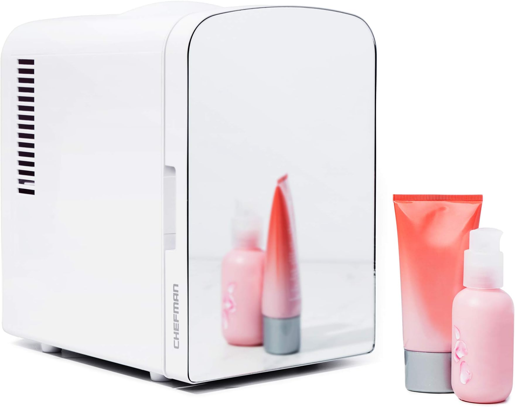 Iceman Portable Mirrored Personal Fridge, 4 Liter Mini Refrigerator ...