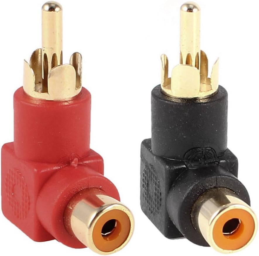 Amazon.com: DCFun RCA Right Angle Adapter - 90 Degree Right Angle ...