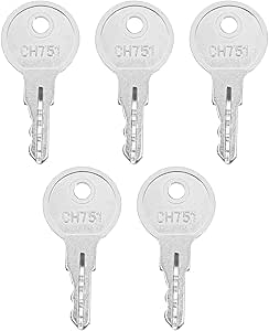 LT Easiyl Set of 5 Keys CH751 Compatible with Hillman, Hyoko, Grainger ...