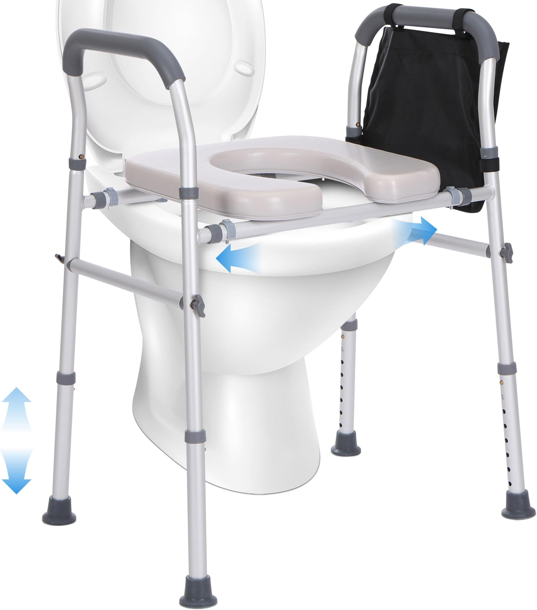 Amazon.com: Arctikmint Raised Toilet Seat with Handles, Adjustable ...