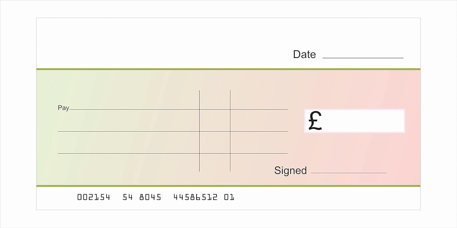 Large Blank Cheque Logo for Charity - Presentation - Fundraising (100cm ...
