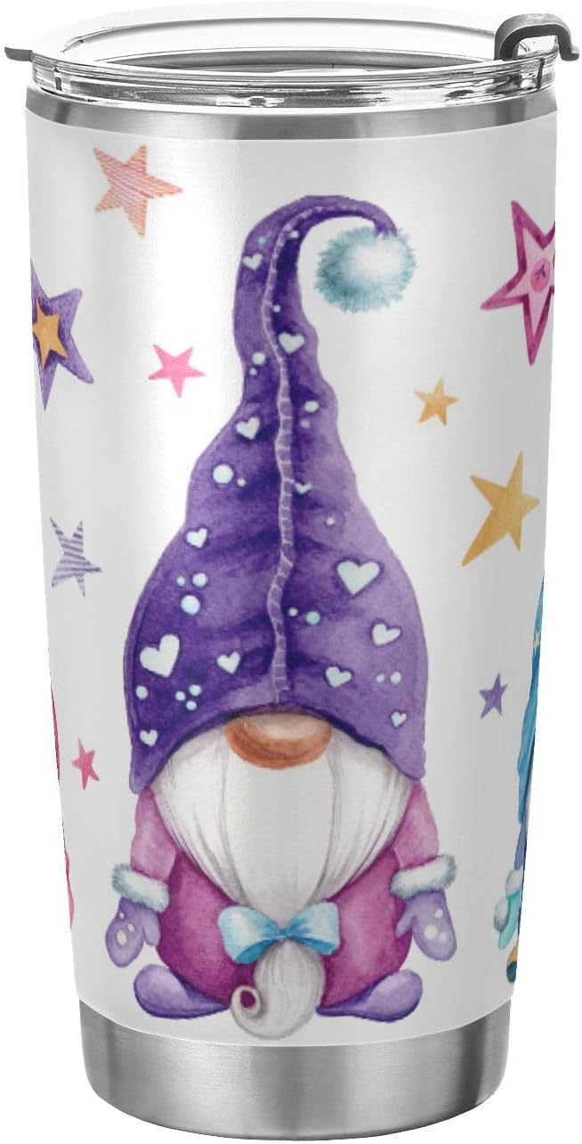 Amazon.com | Havawish Gnome Coffee Tumbler 20oz Glitter Brown Cup ...