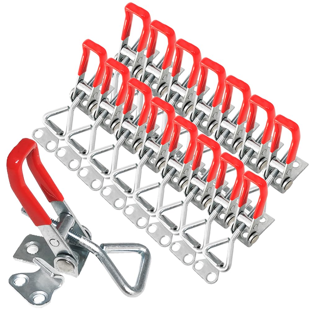 16 Pack Adjustable Toggle Clamp, 330lbs Holding Capacity Heavy Duty ...