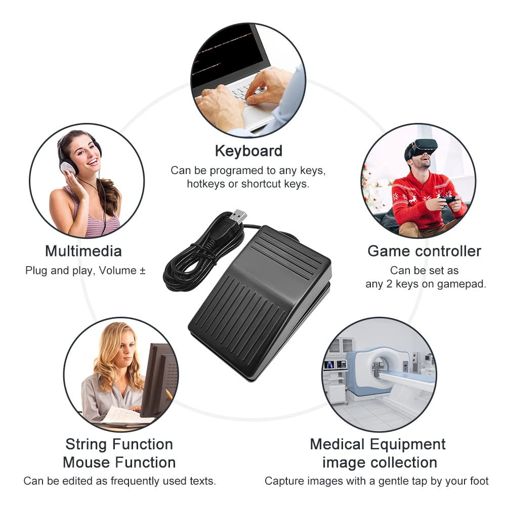 Snapklik.com : USB Foot Pedal PC Single Foot Switch Foot Control ...
