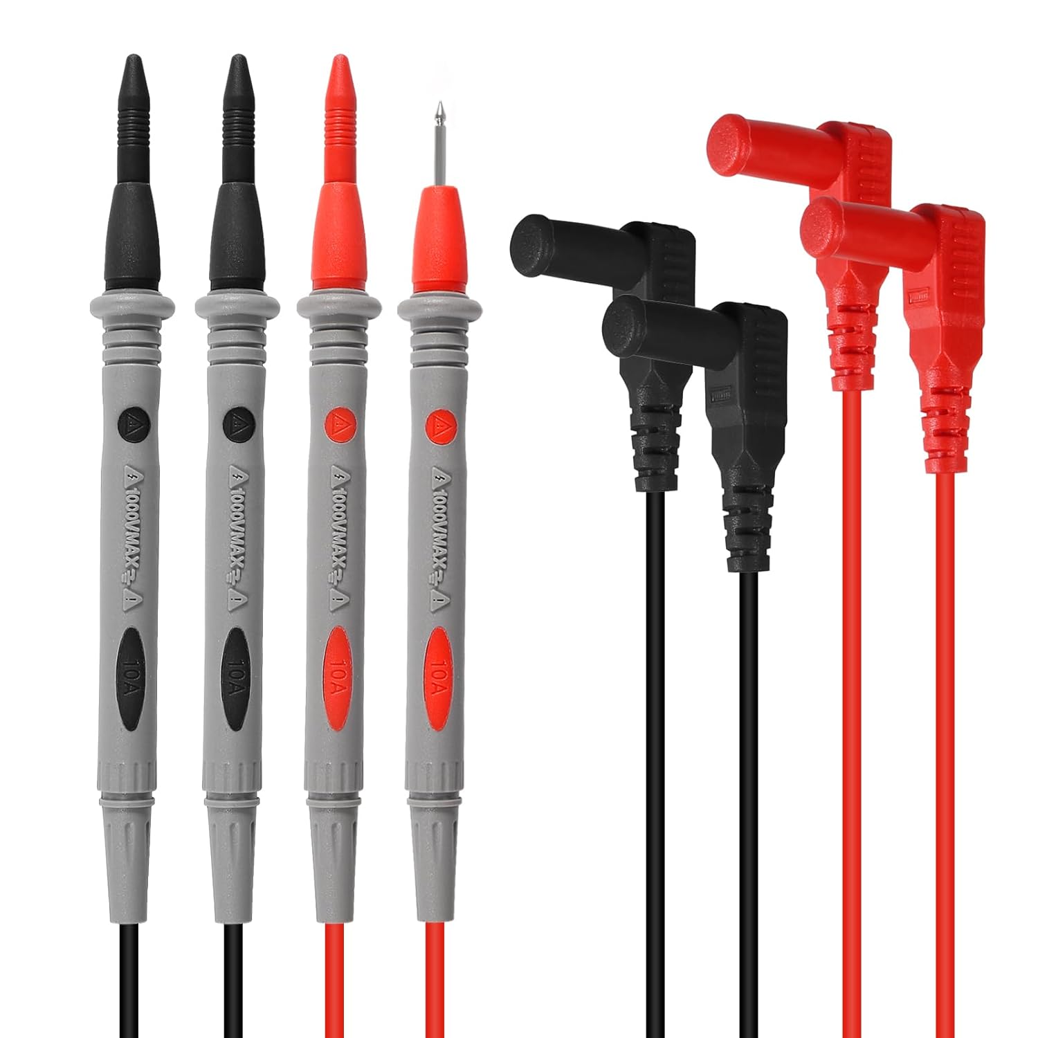 2set 10A Multimeter Test Lead Kit Probes Universal Cable Volt Meter ...