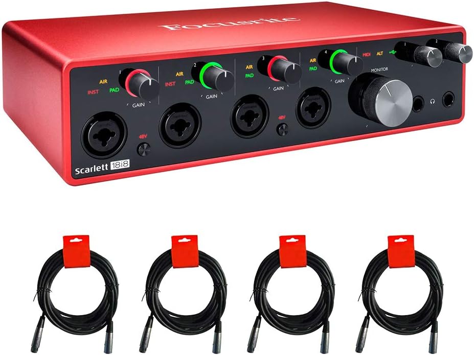 Amazon.com: Focusrite Scarlett 18i8 USB Audio Interface (3rd Gen ...