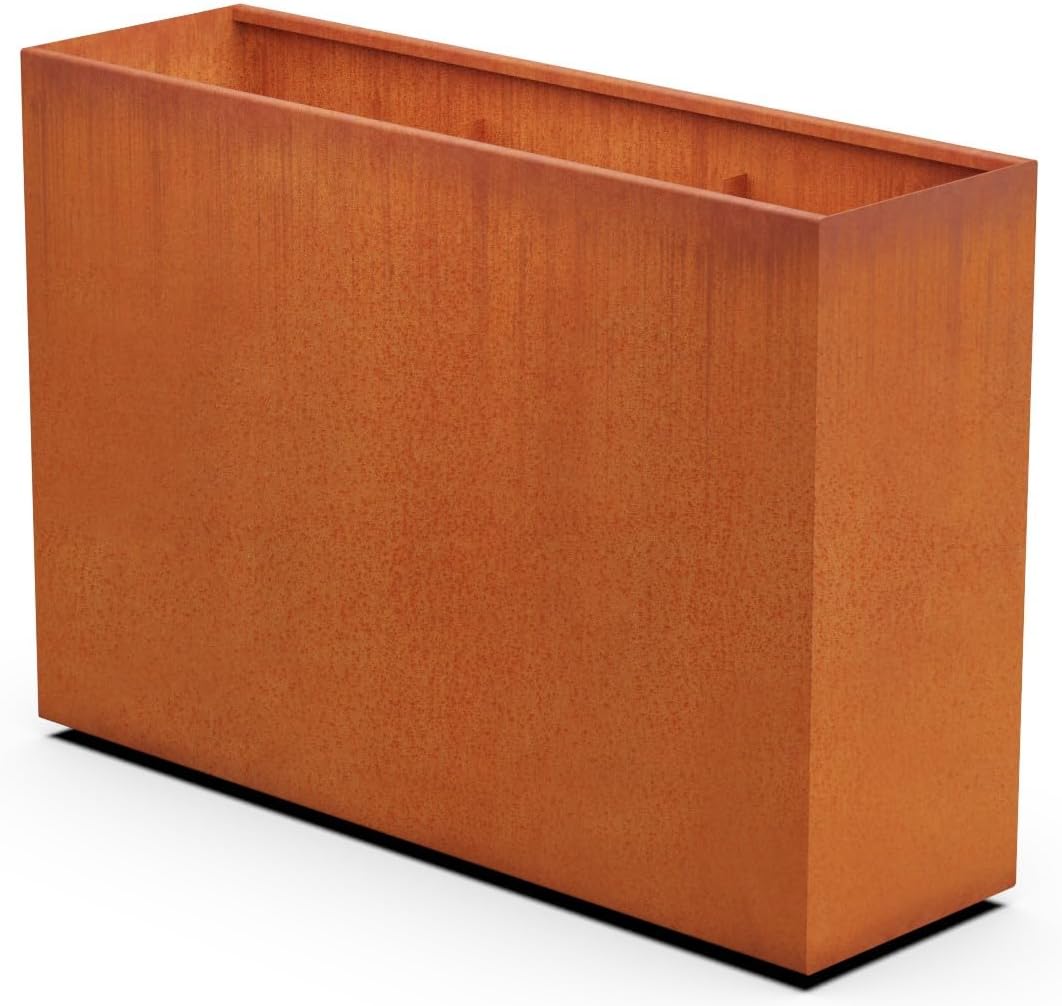 Amazon.com : Plantercraft Corten Steel Planters | 60x18x42 Large ...