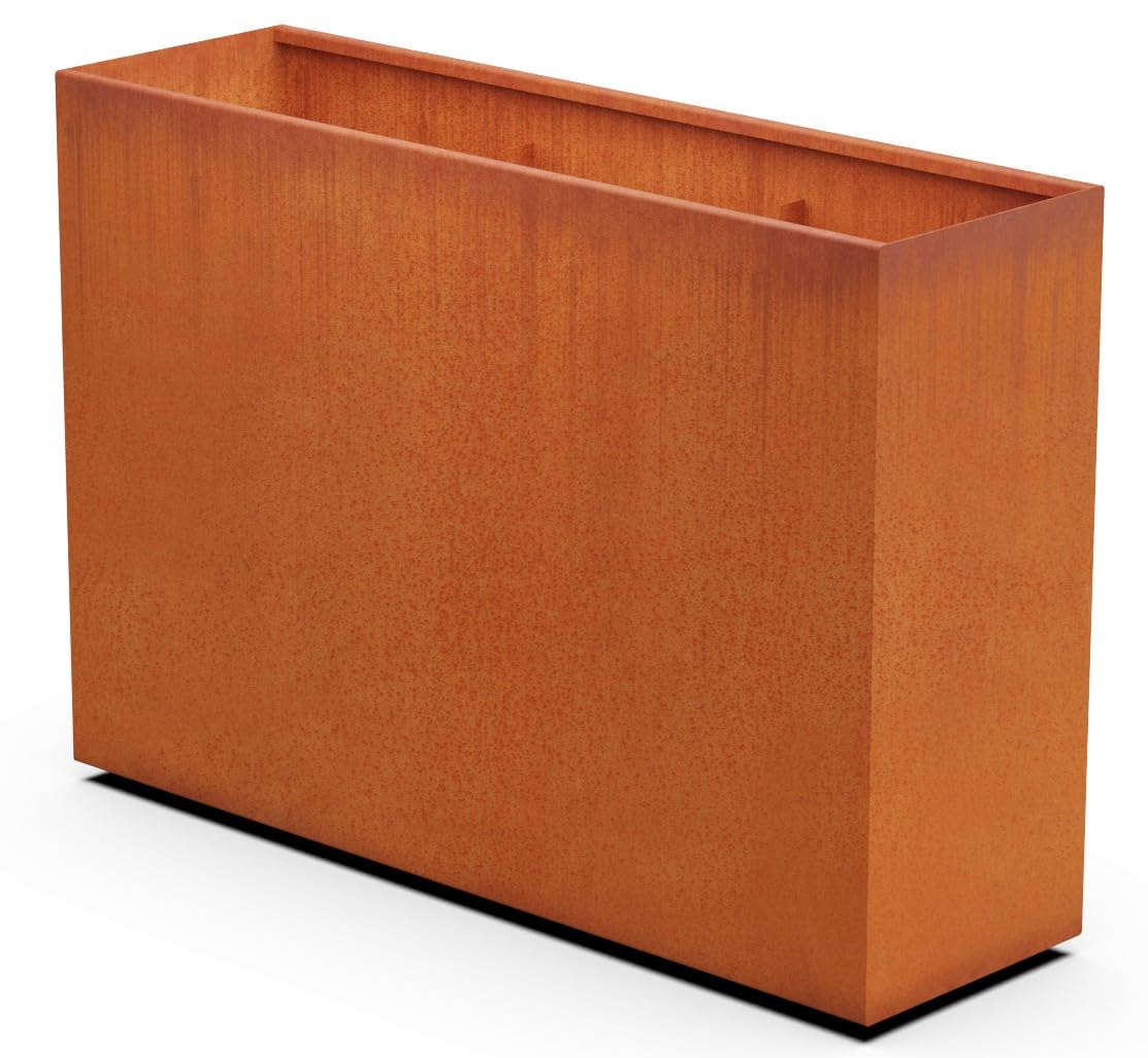 Amazon.com : PLANTERCRAFT Corten Steel Planter Rectangle Outdoor Metal ...