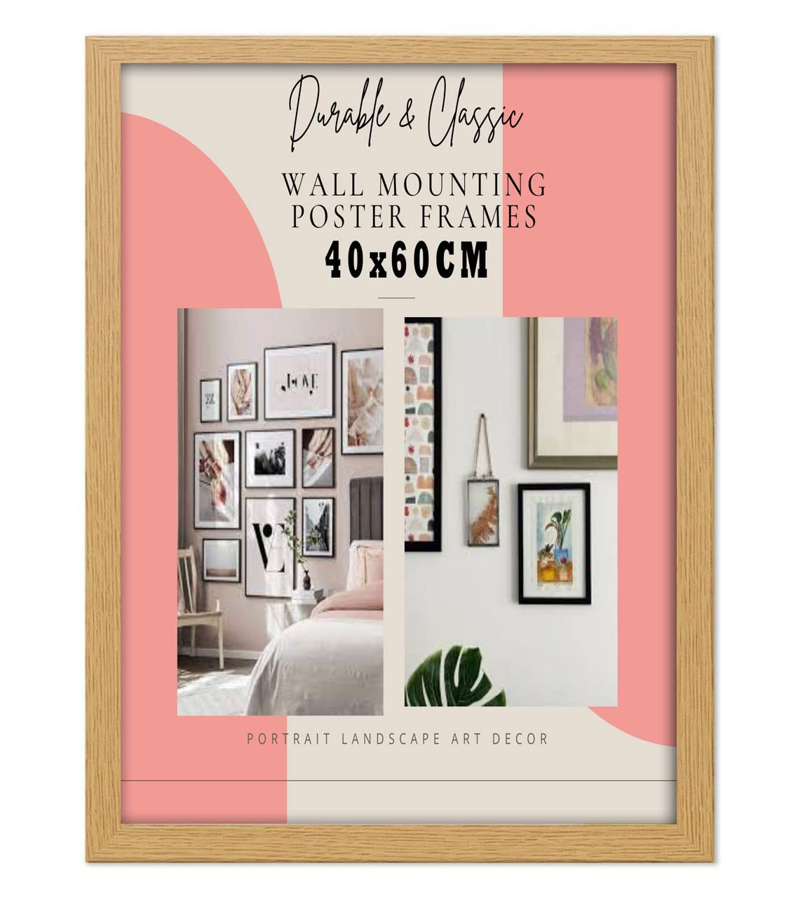 Oversize Poster Frames Mid Century Modern Wall Art• Wood Frames•