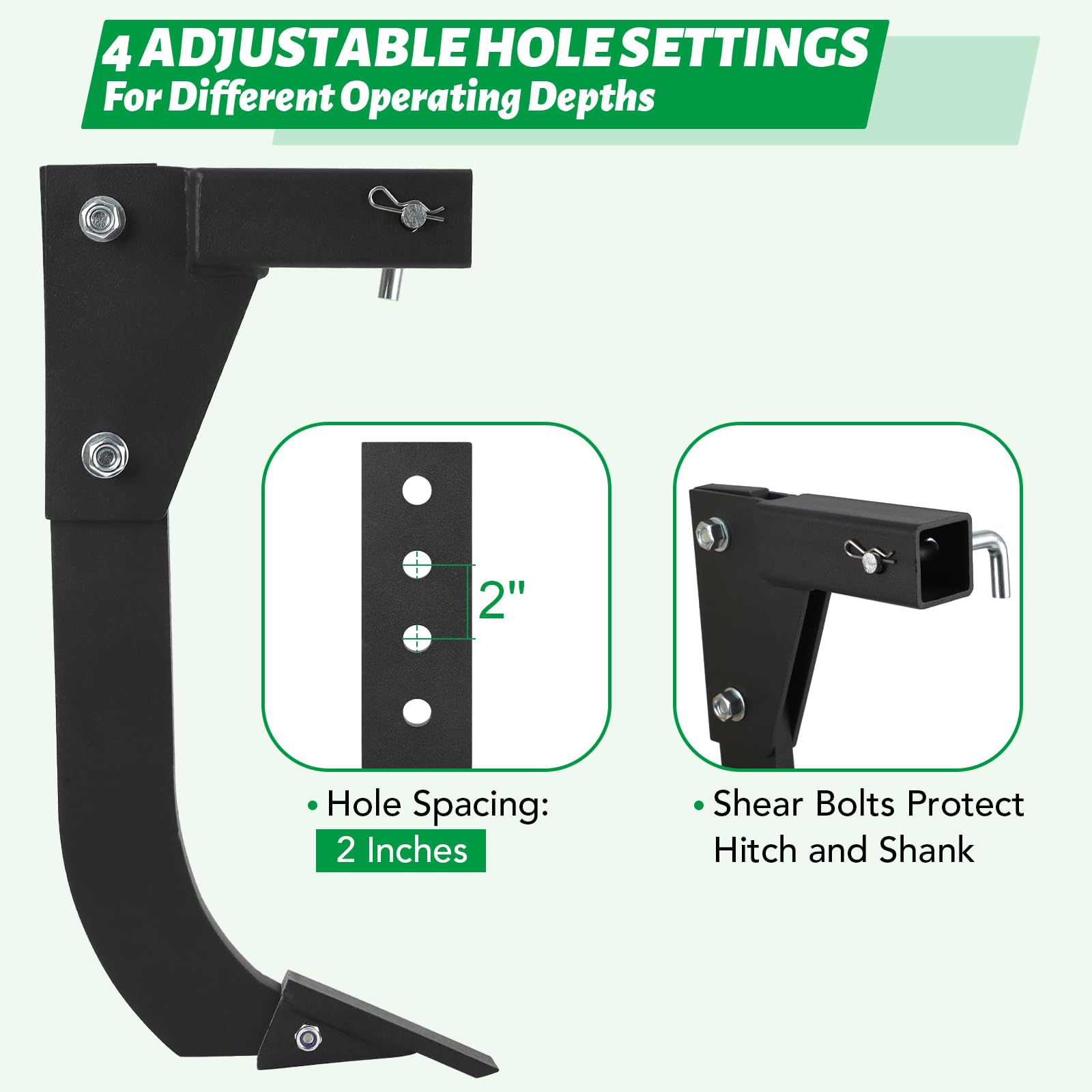 Snapklik.com : Garvee Hitch Mounted Ripper, 18 Shank Middle Buster Plow ...