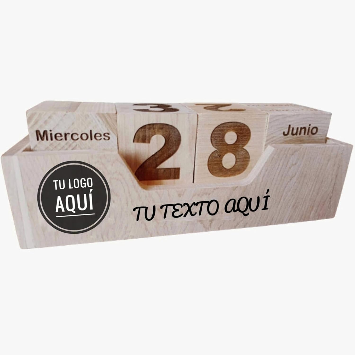 CALENDARIO PERPETUO DE MADERA PERSONALIZADO PARA HOGAR Y OFICINA ...