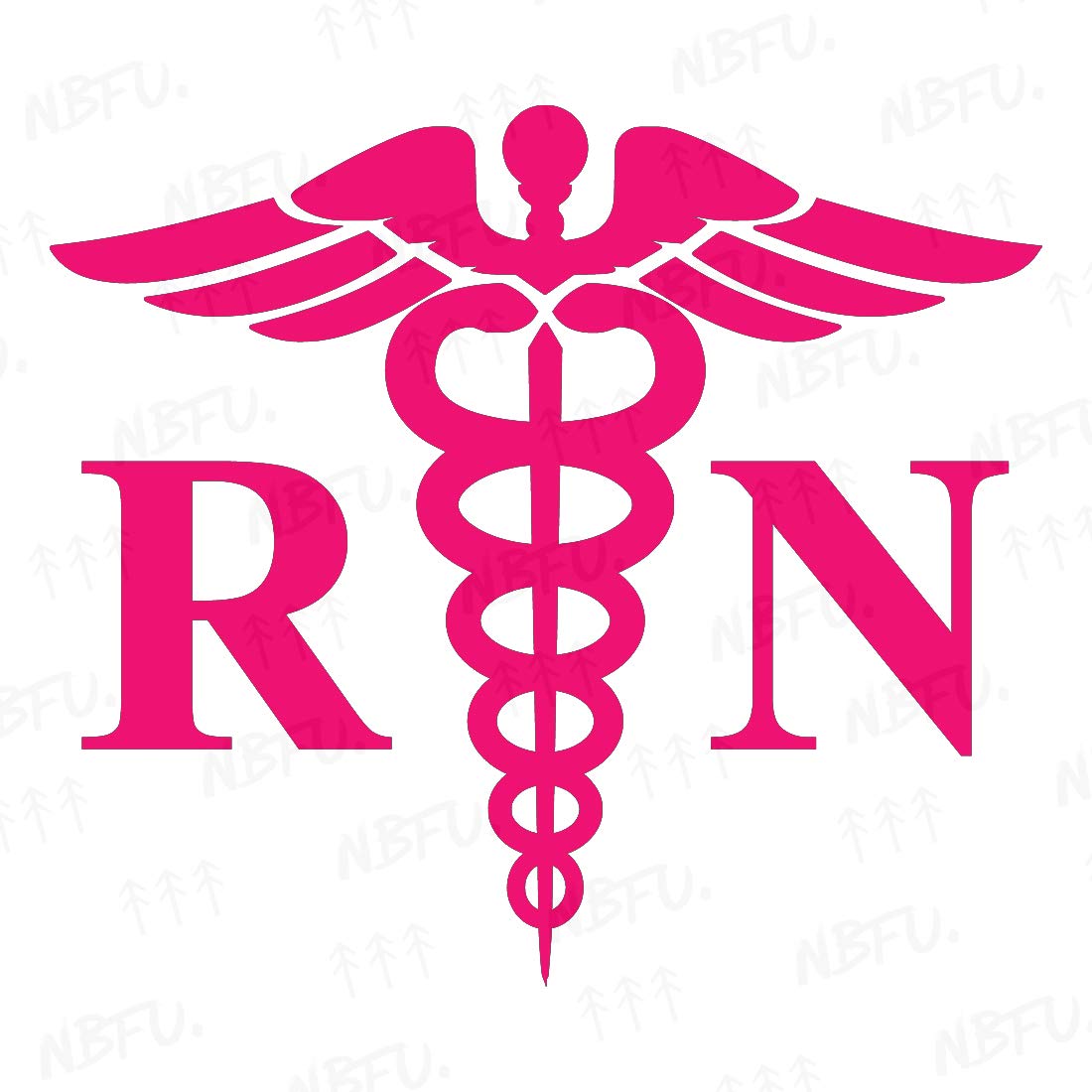 Nursing Caduceus RN SVG, Medical Registered Nurse Silhouette PNG,