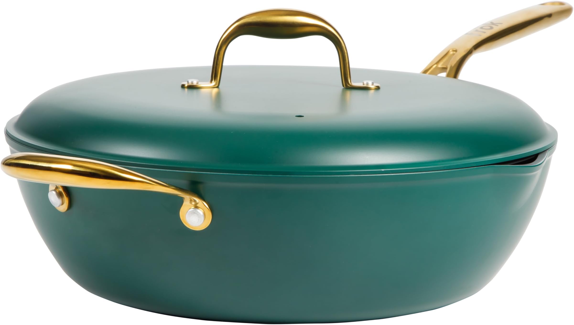 Amazon.com: Frok 13" Frying Pan Wok Skillet 4MM Thick Quick Heat ...