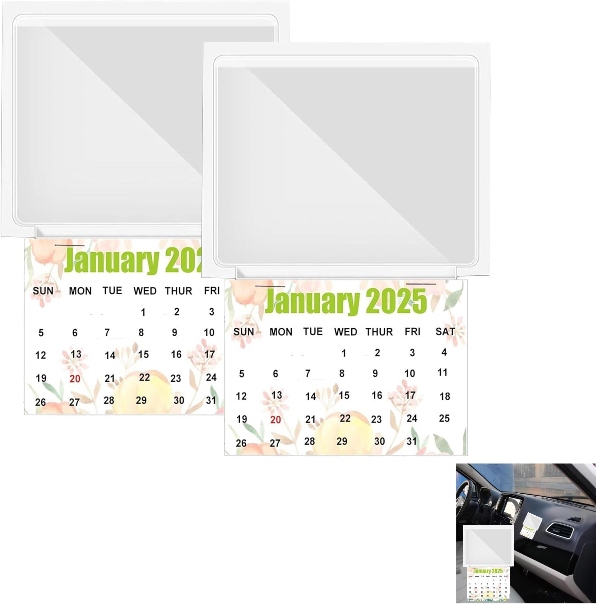 Amazon.com: 2025 Peel and Stick Calendar 2-in-1 Car Calendar Wall ...