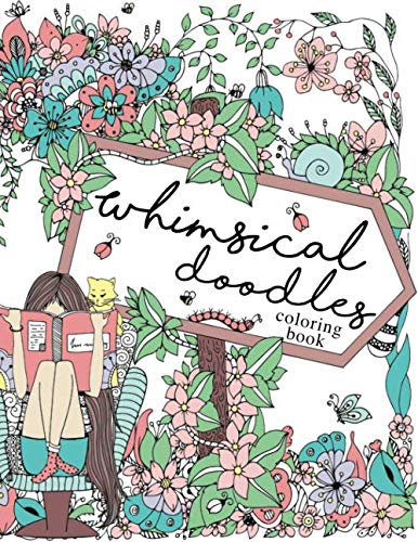 Amazon.com: Whimsical Doodles Coloring Book: Stress relieving garden ...