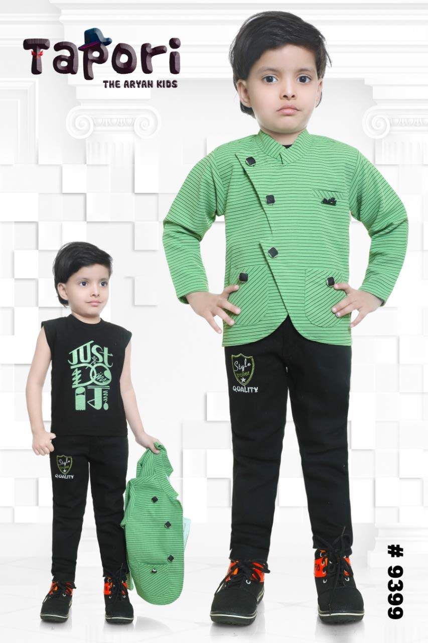 The Aryan Kids Ethnic Wear 3 Piece Suit Set for Kids and Boys_9399 (2 ...