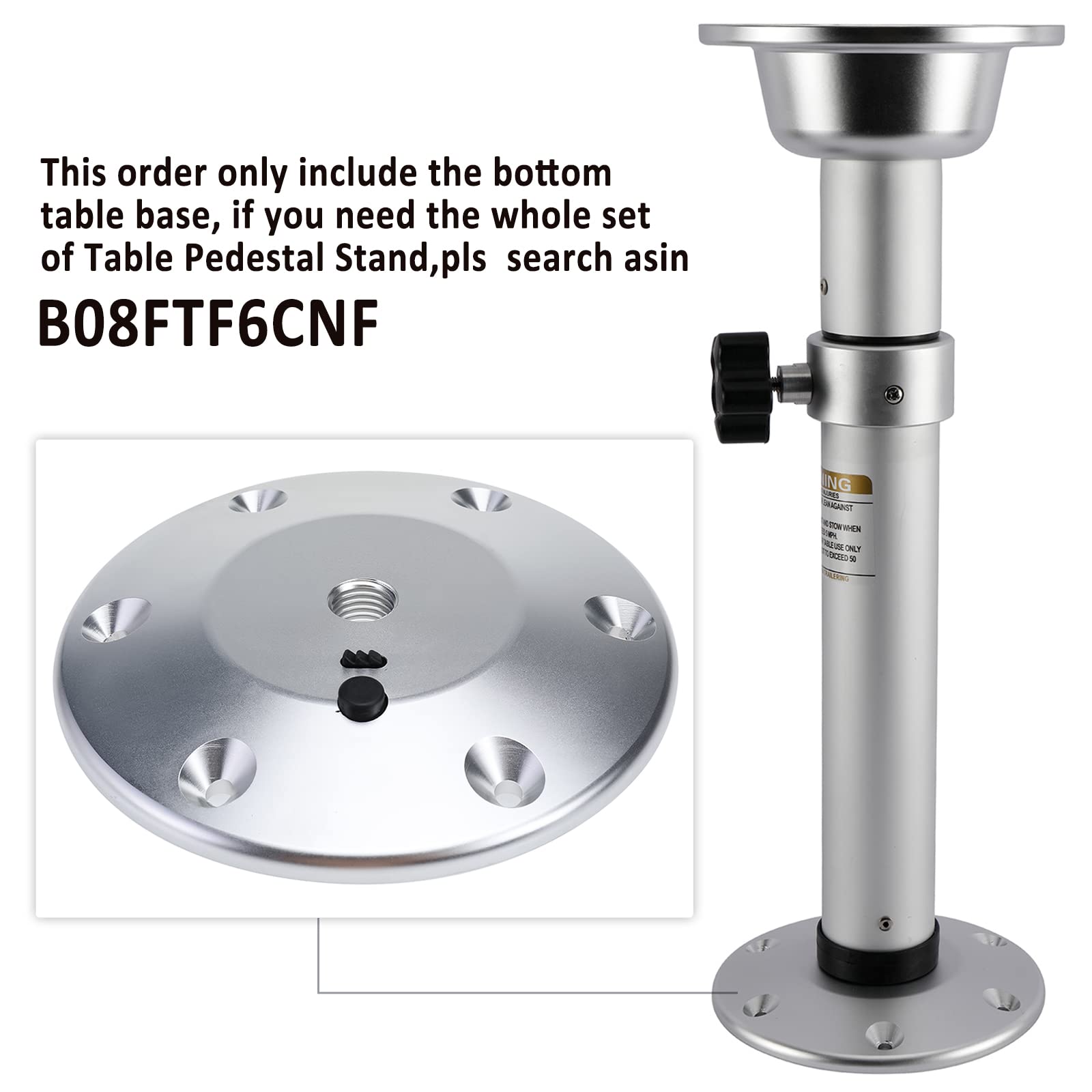 Portable Table Hardware Table Pedestal Stand Base - 6.5 Inch Diameter ...