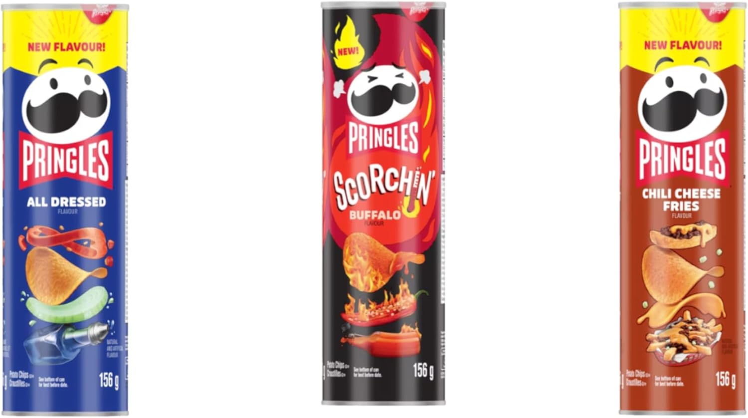 PRINGLE S 3 Variety Pack | Chili Cheese Fries | All Dressed | Scorchin ...