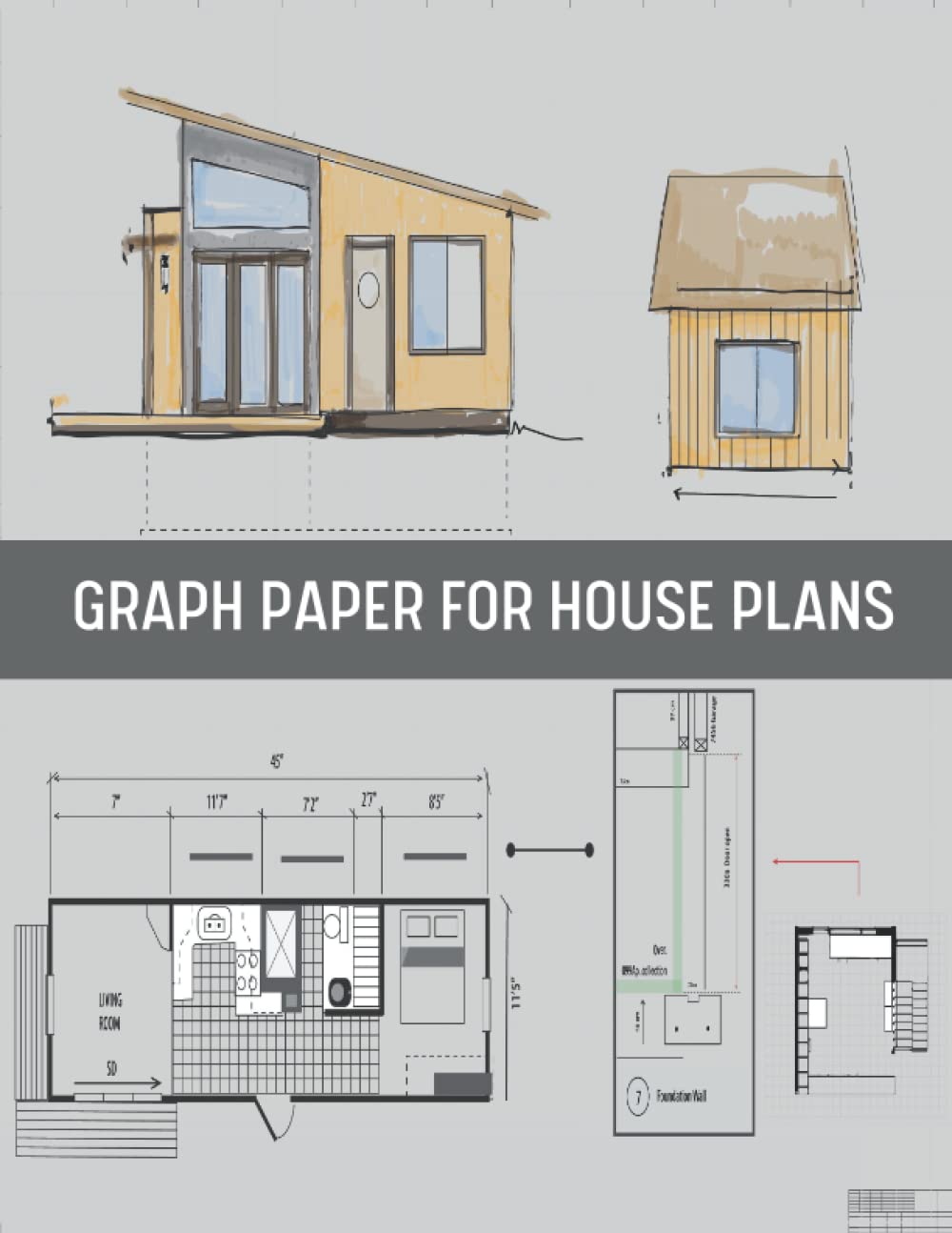 Graph Paper For House Plans: Grid Graph Notebook For Drawing, Engineers ...