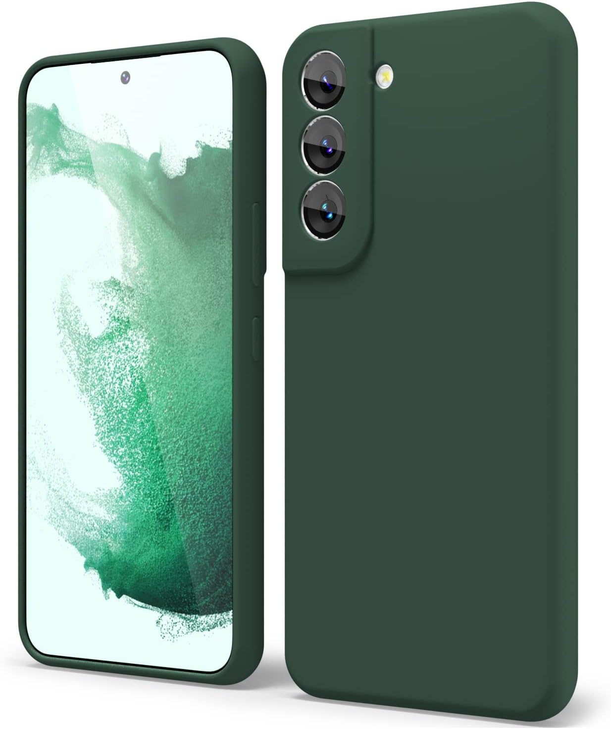 Amazon.com: oakxco for Samsung Galaxy S22 Phone Case Liquid Silicone, Cute Thin Slim Soft Rubber ...