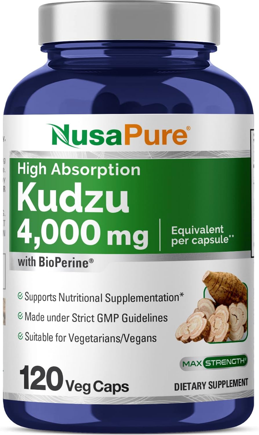 Amazon.com: NusaPure Kudzu Root 20:1 Extract, 200 mg Equivalent to 4 ...