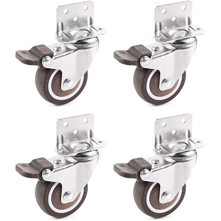 Amazon.com: Corner Casters Set of 4 Heavy Duty Wheels - Black Phenolic ...