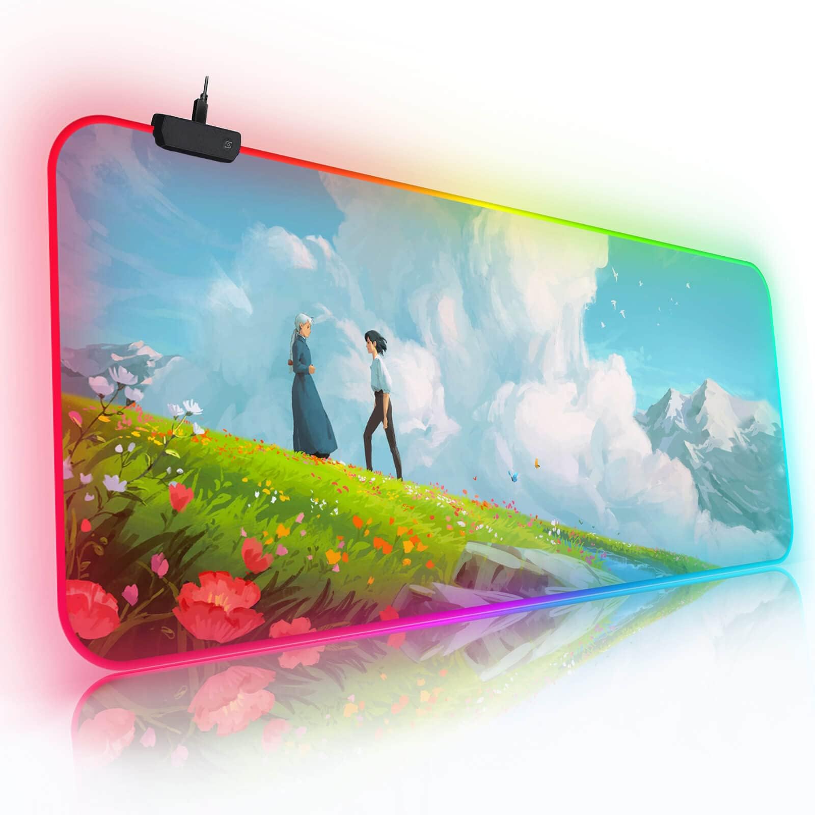 Amazon.com: Uminino RGB Japanese Anime Mouse Pads Large Gaming Mouse ...