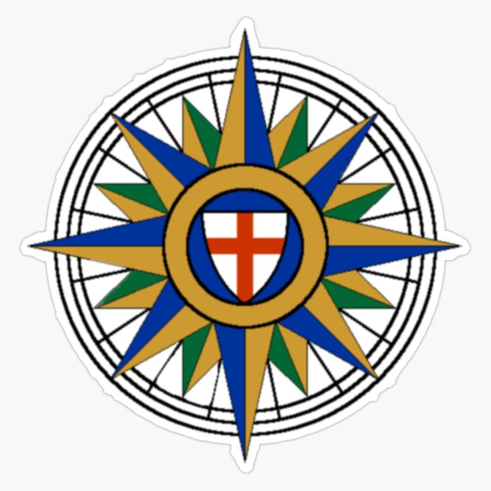 Amazon.com: Anglican Compass Rose Bumper Sticker Vinyl Decal 5 ...