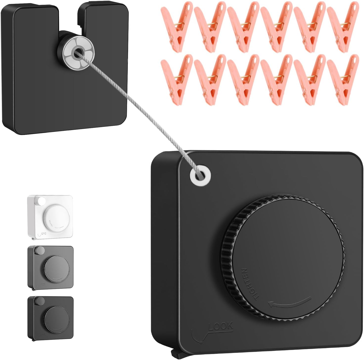 Amazon.com: SIWUKEH 15.7Ft Retractable Clothesline Indoor is Also an ...