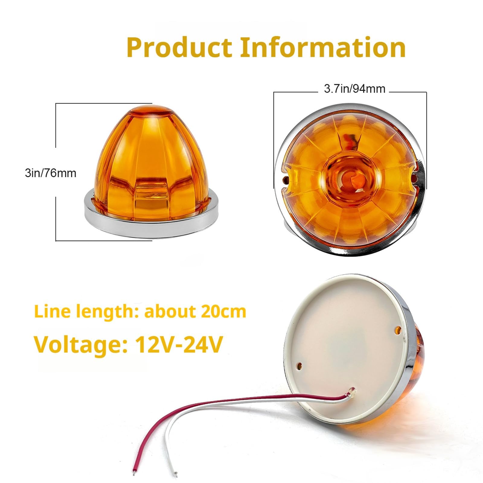 Wheel Lights LED S - Stop Turn Side Marker Signals For Trucks, Trailers ...