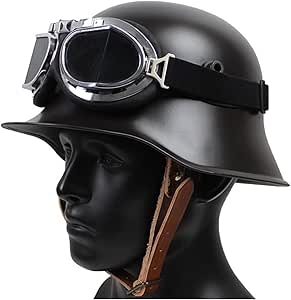 Amazon.com : PCBLWVNR World War II Military Replica Helmet with Goggles ...