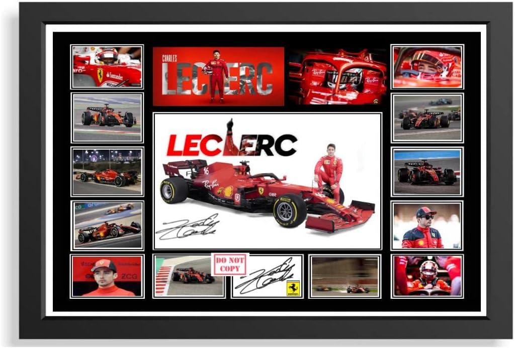 HWC Trading A4 Charles Leclerc Formula 1 Gifts Printed Signed Autograph ...
