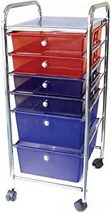 Amazon.com: Advantus Cropper Hopper Home Center Rolling Cart, 6 Drawer ...