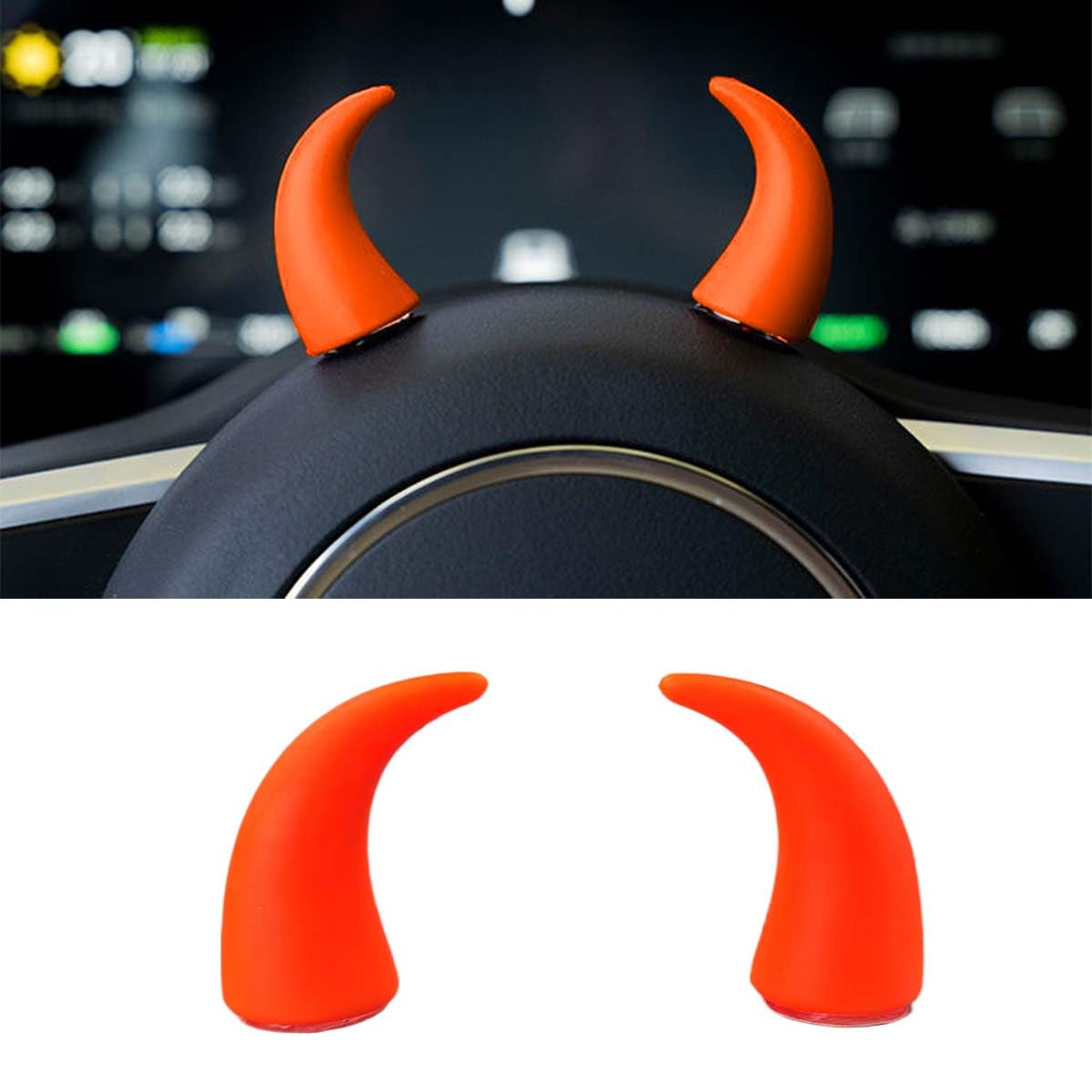 Snapklik.com : 3D Devil Bull Horn Car Interior Decoration, Funny Car ...