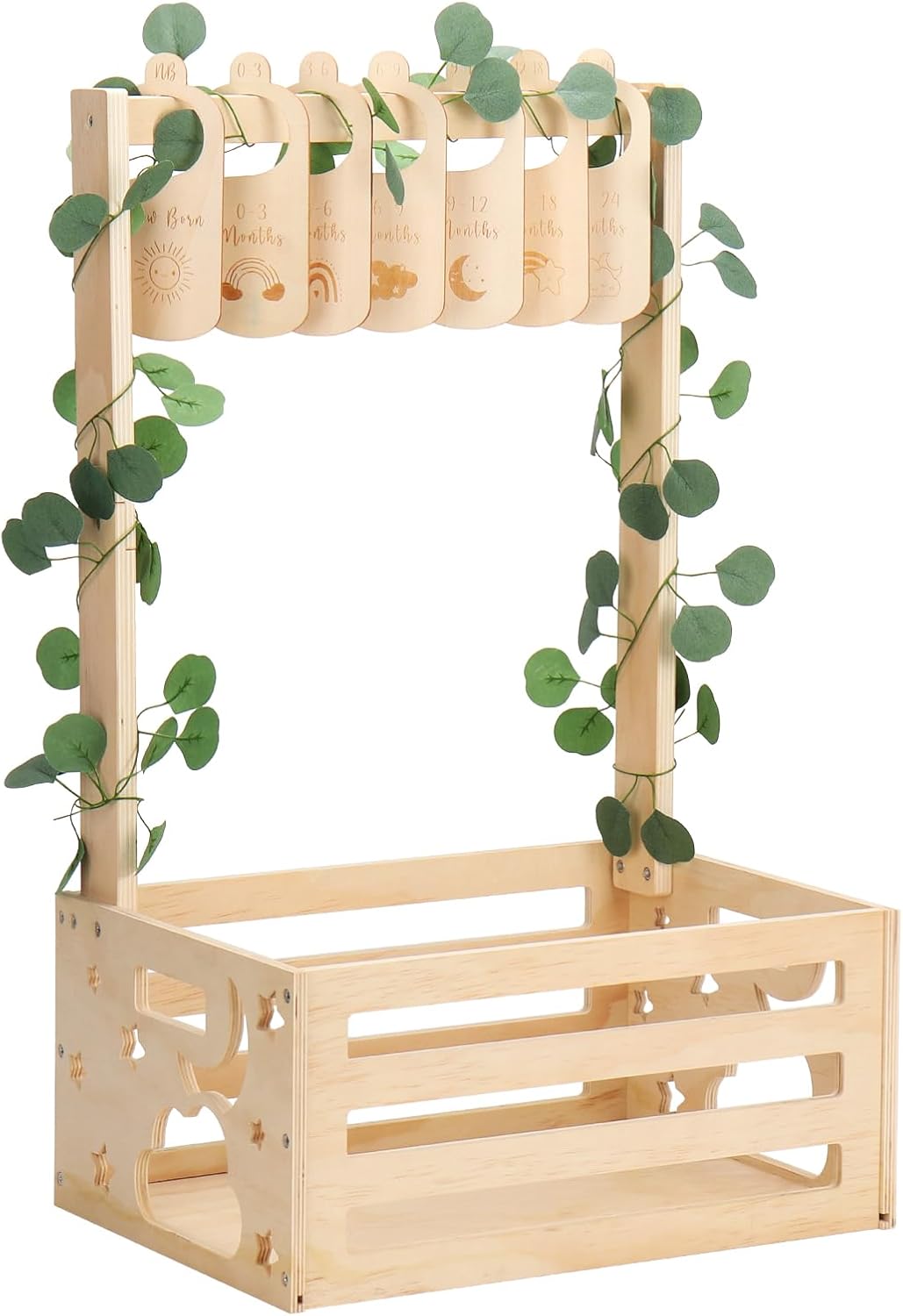 Amazon.com: Wooden Baby Shower Crate Closet with Handle, Baby Storage ...