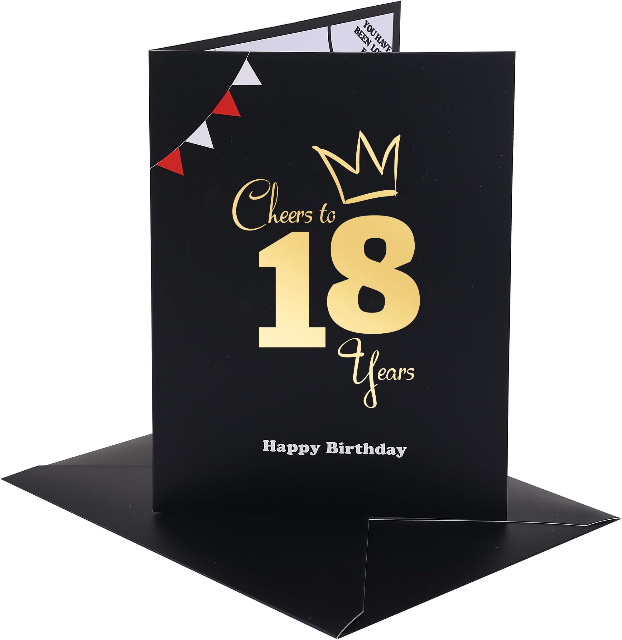 Amazon.com : Sumerk 1 Pack Happy 18th Birthday Card Cheer to 18th ...