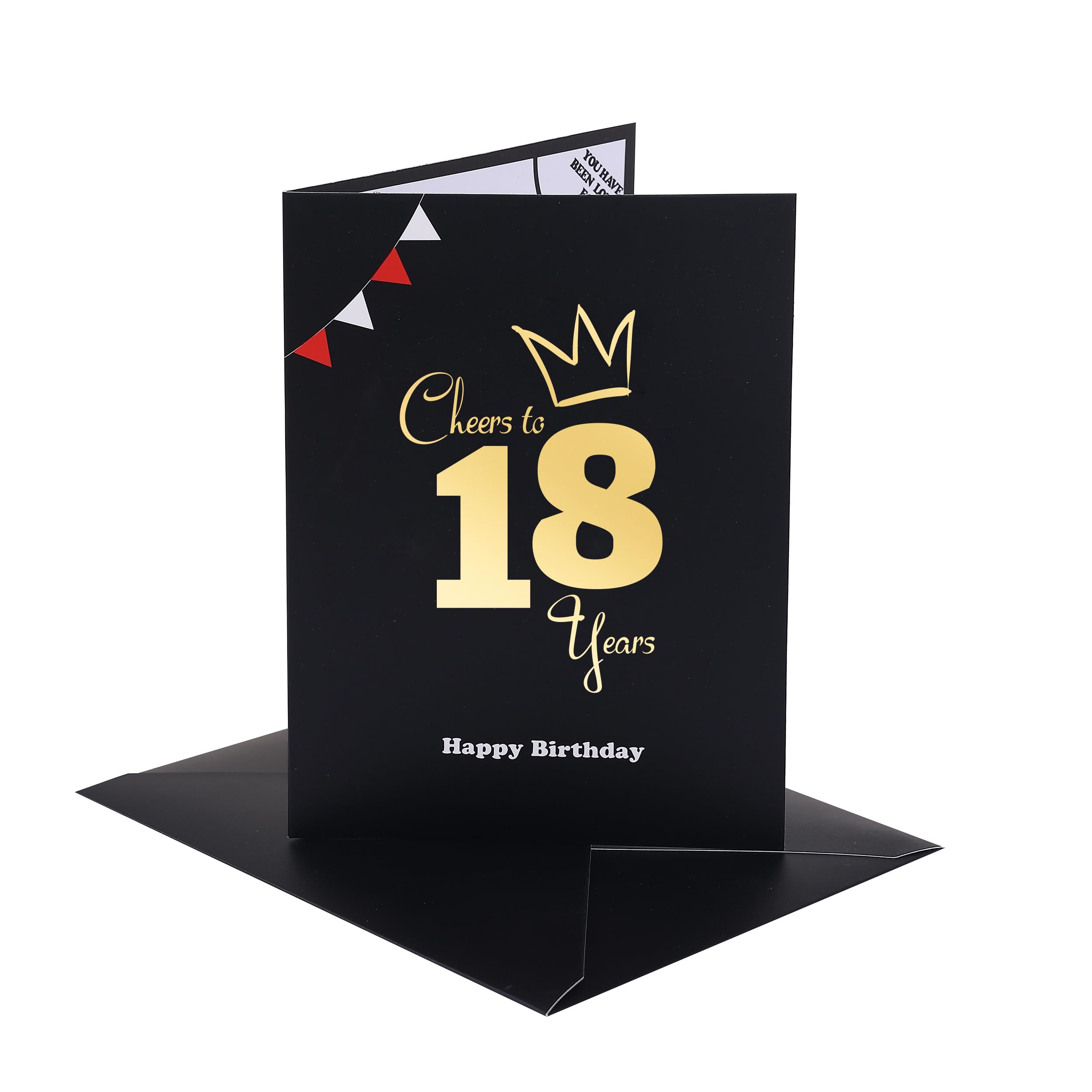 Amazon.com : Sumerk 1 Pack Happy 18th Birthday Card Cheer to 18th ...