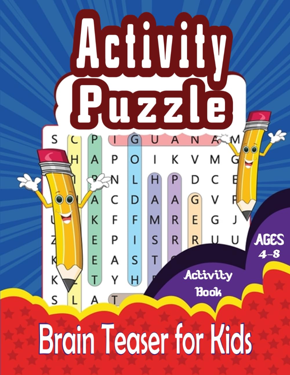 Activity Puzzle Brain Teaser for Kids Ages 4-8: Mazes, Word Search ...