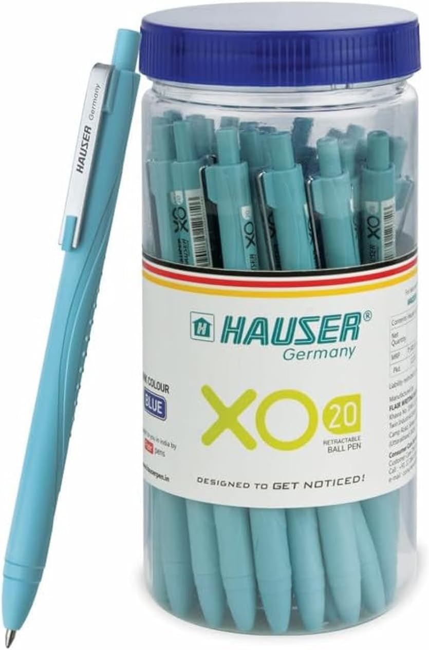 Hauser XO 20 0.7mm Retractable Ball Pen | Comfortable Grip With Smudge ...
