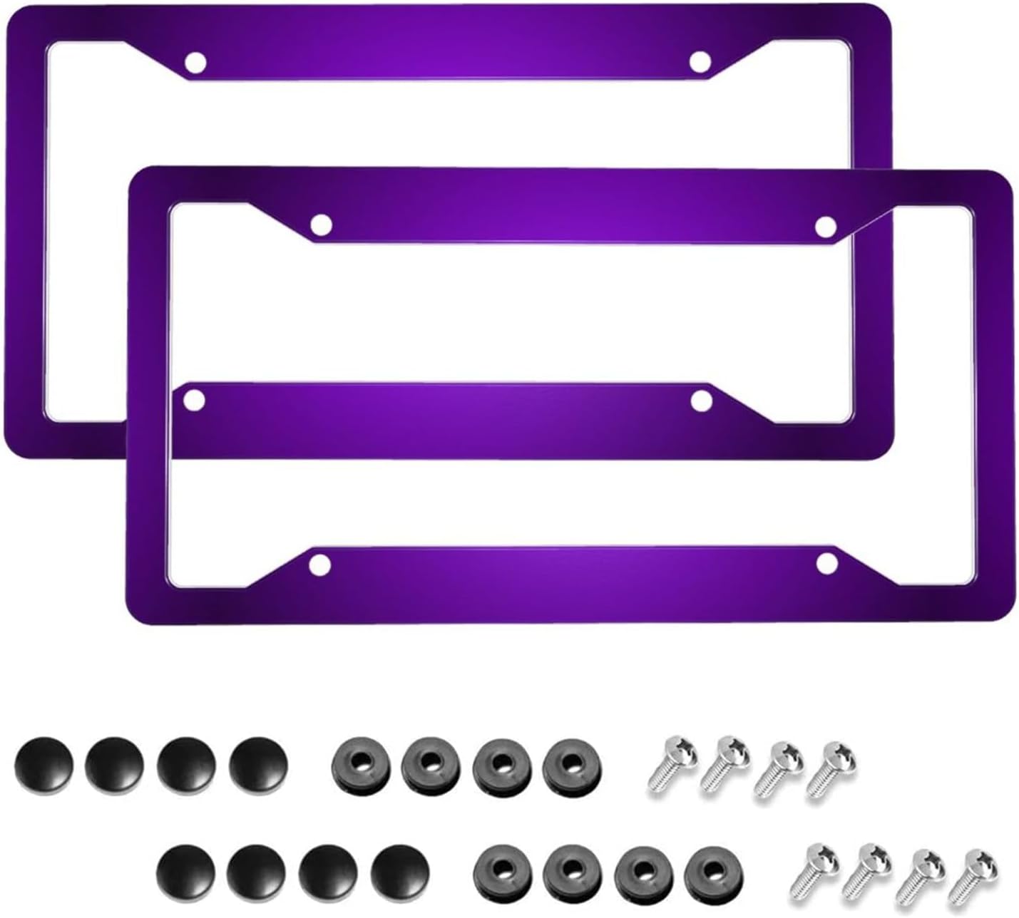 Amazon.com: Purple License Plate Frame 2 Packs Purple Car Accessories ...