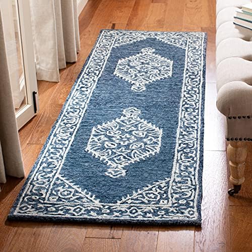 Amazon.com: Safavieh Micro-Loop Collection Runner Rug - 2'3" x 7', Blue ...