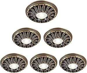 spot lights ceiling 6 Pcs All Copper Downlight Baffle Trim Ultra-Thin ...