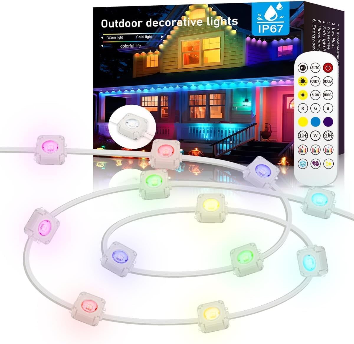 Amazon.com: ZBQEJ Permanent Outdoor Lights - Smart Outdoor LED Lights ...