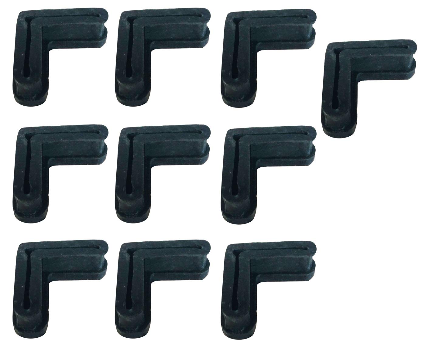 1 Inch Rubber Leg Covers L Shaped Angle Iron Foot Pads for Shelving 10 ...