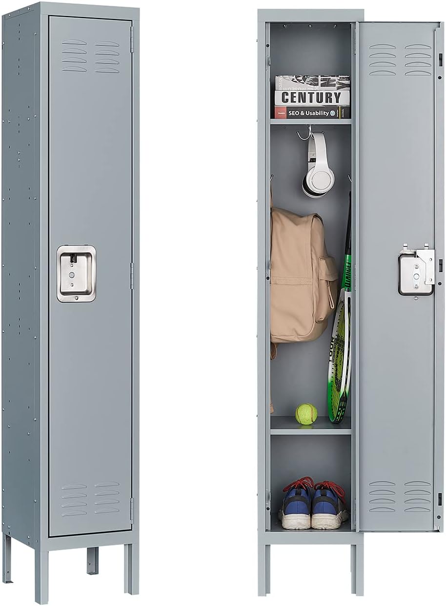 Amazon.com : Global Industrial Single Tier Locker, 12x12x60 1 Door ...
