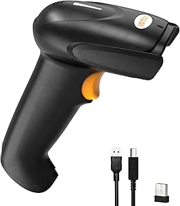 VOTTAN QR 2D Barcode Scanner, Bluetooth & 2.4G Wireless & USB Wired Connect iPad Phone Tablet PC ...