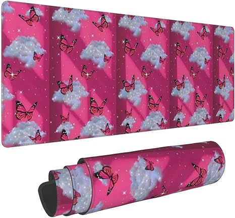 Xiso Ver Sparkling Butterfly Large Gaming Mouse Pad 31.5 x 11.8in ...